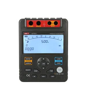 uni-t ut512 insulation resistance tester 500v/1000v/1500v/2500v 0%～20% high-voltage pi dar tester usb pc software