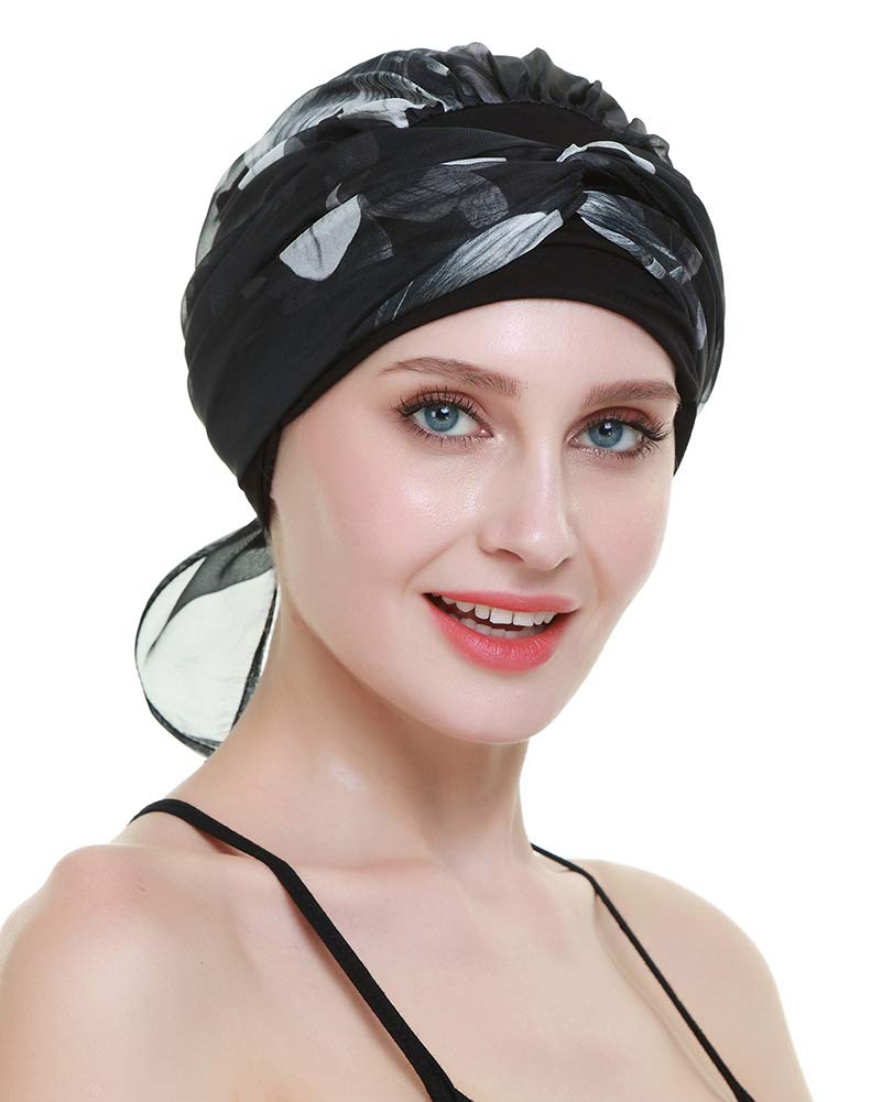 Chemo Caps for Women Light Weight Cancer Scarf Feminine Head Cover for Long Hair Girls