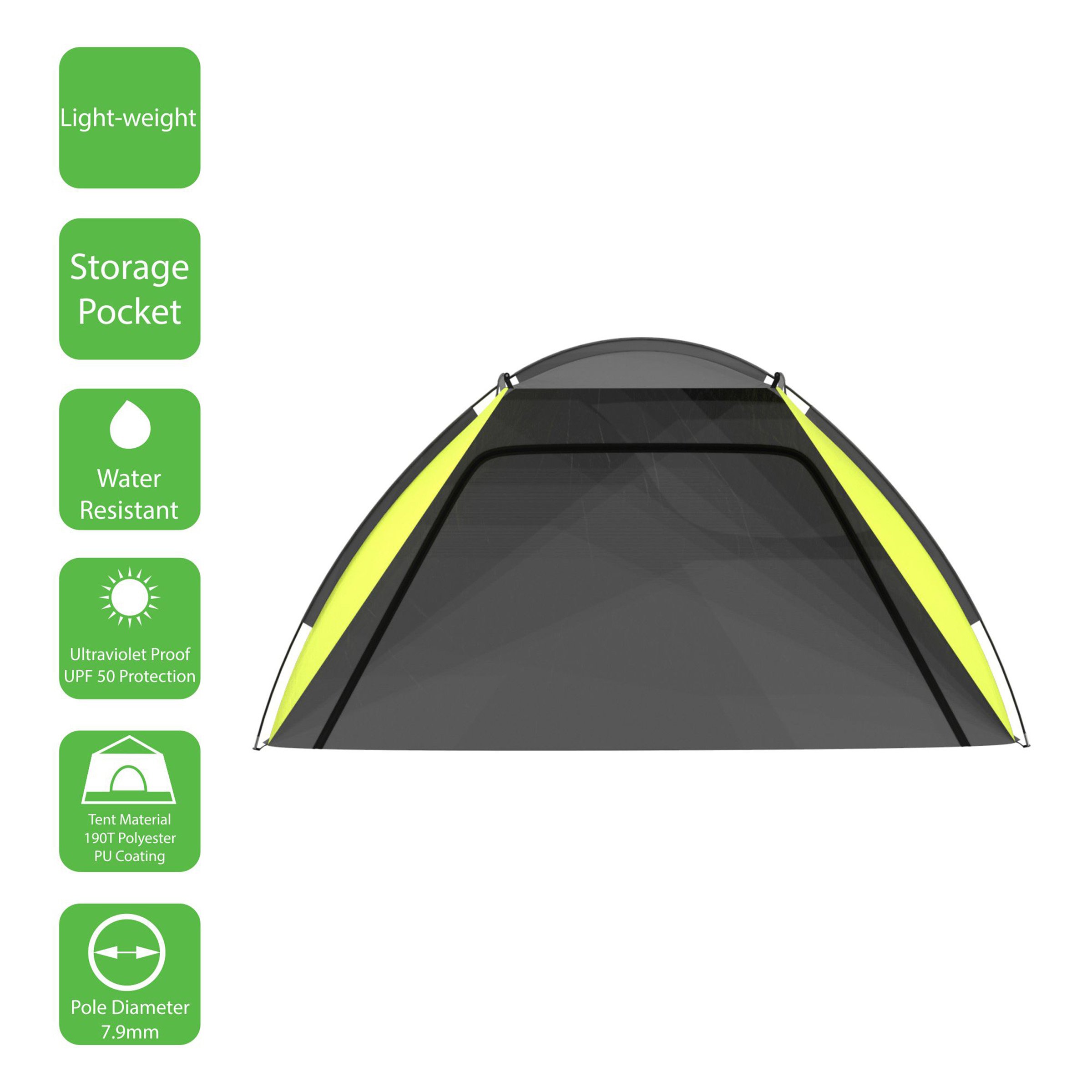 Wakeman Beach Tent Sun Shelter for Shade with UV Protection Water & Wind Resistant Easy Set Up, Green, 75-CMP1027