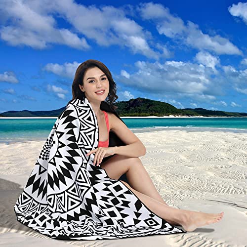 DARCHEN Microfiber Beach Towels Oversize Quick Dry Towel [1 or 4 Pack] - Travel Beach Towel for Swimming Pool, Sand Free Towel(Extra Large XL 70x35, Large 63x32) for Kids Adult, Compact Lightweight