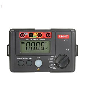 uni-t ut521 earth resistance tester earth resistance measurement 0～2000Ω 0～200v 50hz/60hz count 2000