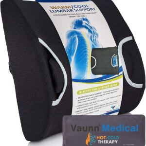 Vaunn Medical Seat Cushion, Lumbar Support Pillow for Office Chair with Removable Firm Insert