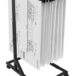 Arnos Hang-A-Plan, Mobile Blueprint Storage Rack, Height Adjustable