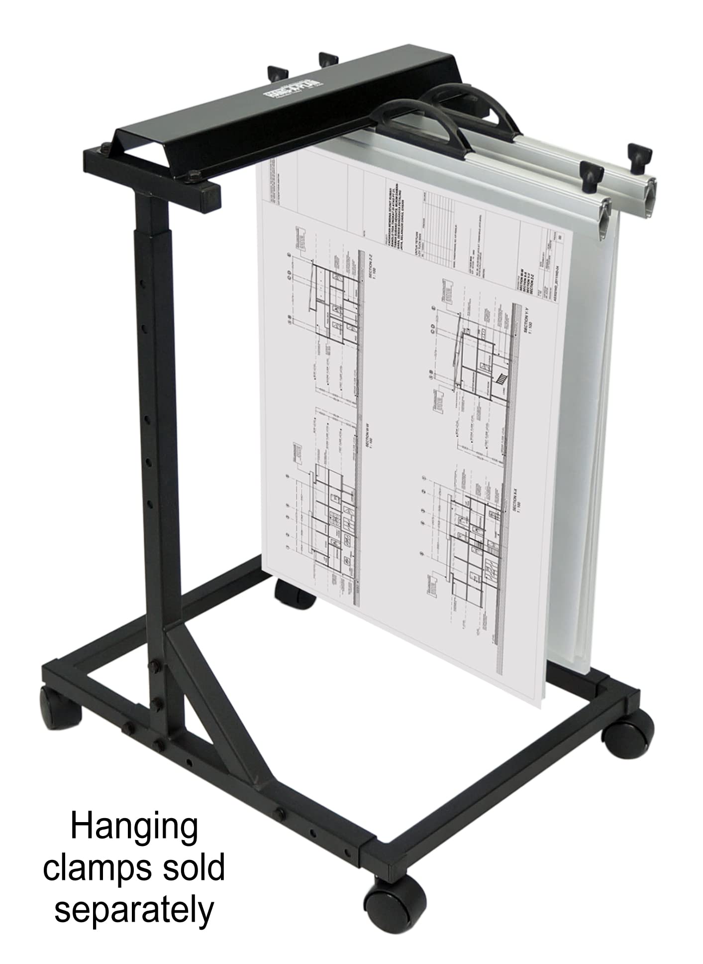 Arnos Hang-A-Plan, Mobile Blueprint Storage Rack, Height Adjustable