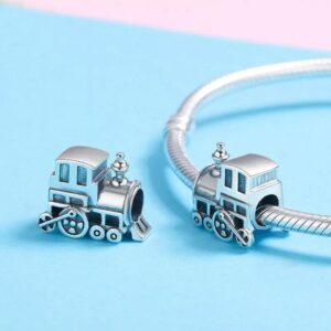 ABAOLA Train Charm 925 Sterling Silver Travel Charm Thread Beads fit for Women Charms Bracelets (train charm)