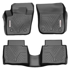 yitamotor floor mats fit for fusion & mkz 2013 2014 2015 2016, custom fit floor liners for 2013-2016 ford fusion energi & titanium, lincoln mkz, 1st & 2nd row all weather protection, black