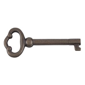 uniqantiq hardware supply antique brass plated hollow barrel skeleton key for antique cabinet doors, grandfather clocks, dresser drawer - vintage, old furniture | sk3-dab (1)