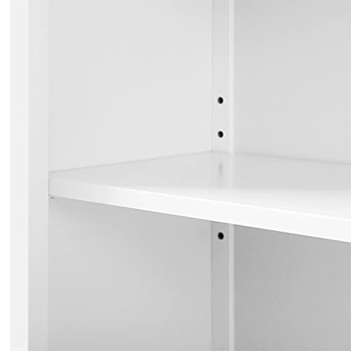 VASAGLE Bathroom Storage Cabinet Free Standing, with Drawer and Adjustable Shelf, Kitchen Cupboard, Wooden Entryway Storage Cabinet, 23.6 x 11.8 x 31.5 Inches, White UBBC61WT