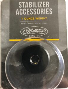 mathews flatline stabilizer weight black 1 oz.