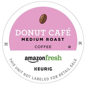 amazonfresh donut cafe 80 ct. k-cups, medium roast, keurig k-cup brewer compatible