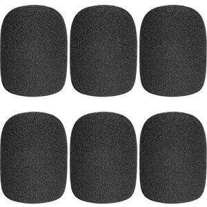 chromlives microphone cover microphone windscreen foam cover black top grade 6 pack