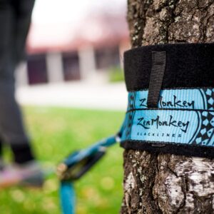 ZenMonkey Slackline Kit with Tree Protectors, Cloth Carry Bag and Instructions, 60 Foot - Easy Setup for the Family, Kids and Adults