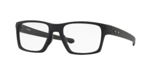 oakley men's ox8140 litebeam square prescription eyeglass frames, satin black/demo lens, 55 mm