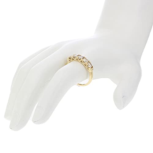 VIR JEWELS 1 cttw 5 Stone Diamond Ring in 14K Yellow Gold Engagement Prong Set Round, Size 9.5