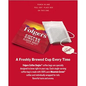 Folgers Coffee Singles Classic Roast-19 Coffee Bags