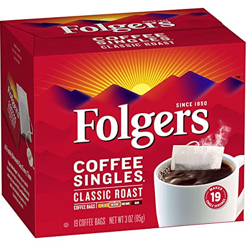 Folgers Coffee Singles Classic Roast-19 Coffee Bags