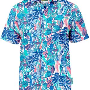 Tipsy Elves Men's Vacation The Island Breeze Hawaiian Shirt Size X-Large