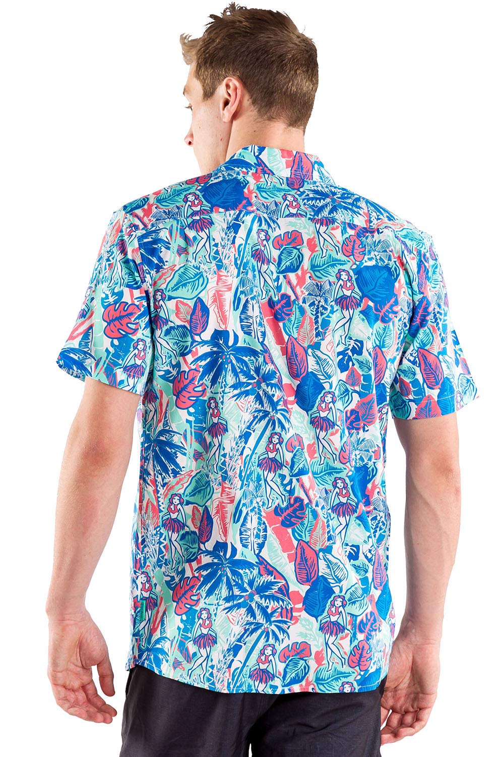 Tipsy Elves Men's Vacation The Island Breeze Hawaiian Shirt Size X-Large