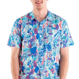 Tipsy Elves Men's Vacation The Island Breeze Hawaiian Shirt Size X-Large