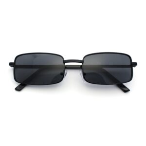 sa106 mens retro vintage narrow rectangular pimp metal sunglasses