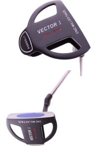 agxgolf men's vector series 2-ball putter: w/cnc milled face & polymer insert: right hand, (36 inch) tall length; us built