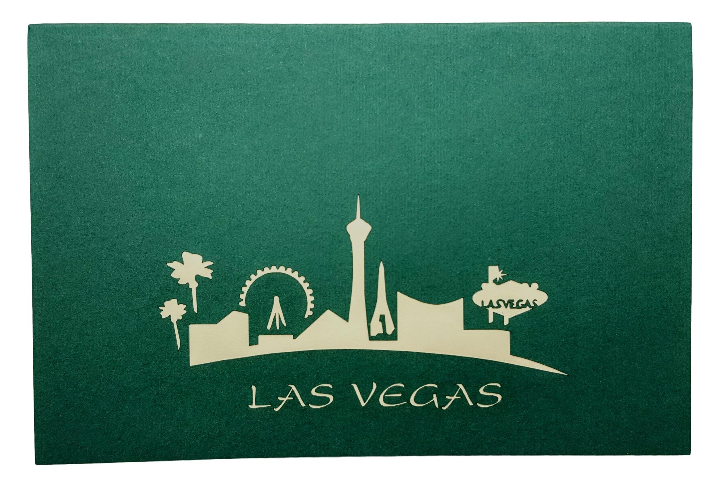 iGifts And Cards Las Vegas 3D Pop Up Greeting Card - Lady Luck, Gambling, Money, Fun, Iconic, Half-Fold, Special Occasion, Thank You, Mother's & Father's Day, Just Because, Happy Birthday