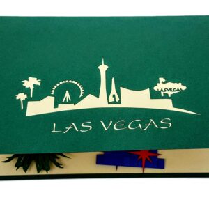 iGifts And Cards Las Vegas 3D Pop Up Greeting Card - Lady Luck, Gambling, Money, Fun, Iconic, Half-Fold, Special Occasion, Thank You, Mother's & Father's Day, Just Because, Happy Birthday