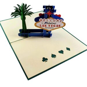 iGifts And Cards Las Vegas 3D Pop Up Greeting Card - Lady Luck, Gambling, Money, Fun, Iconic, Half-Fold, Special Occasion, Thank You, Mother's & Father's Day, Just Because, Happy Birthday