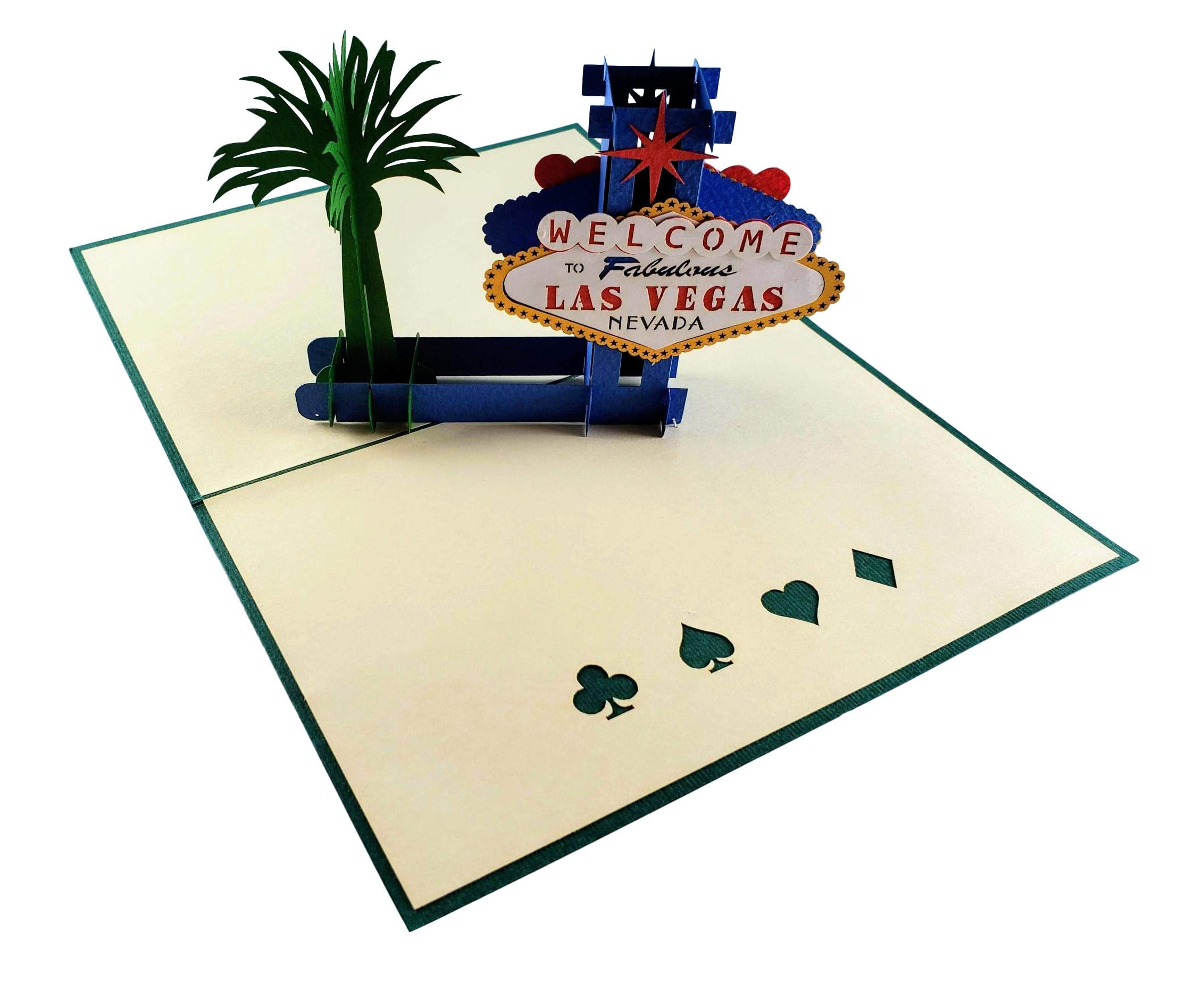 iGifts And Cards Las Vegas 3D Pop Up Greeting Card - Lady Luck, Gambling, Money, Fun, Iconic, Half-Fold, Special Occasion, Thank You, Mother's & Father's Day, Just Because, Happy Birthday