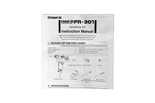 Hakko FR301-03/P Portable Desoldering Tool with Precise Temperature Control °F /°C