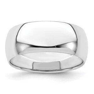 diamond2deal solid 925 sterling silver 8mm wedding band ring