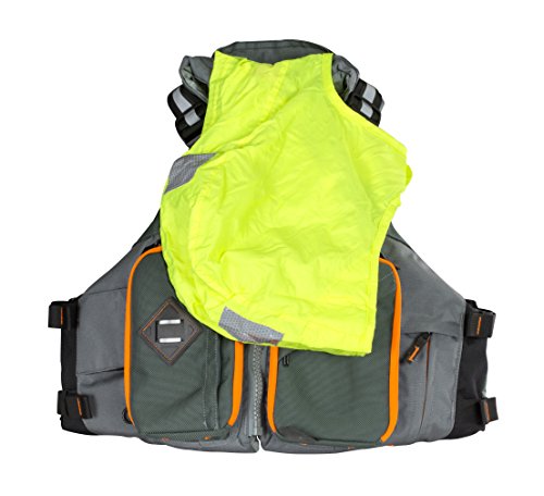 Wilderness Systems Fisher Kayaking Life Jacket | Easy Access Zippered Pockets Zippered Pockets | USCG Approved PFD - UL Type 5 Paddle Sports Life Vest | Large/X-Large, Gray (8070135)