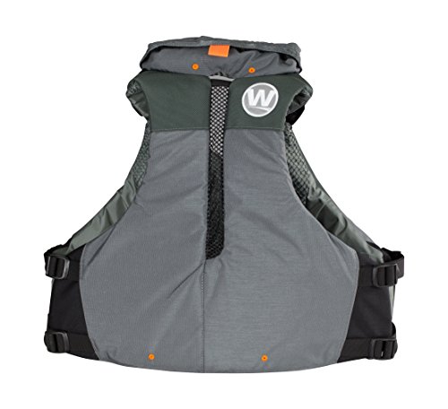 Wilderness Systems Fisher Kayaking Life Jacket | Easy Access Zippered Pockets Zippered Pockets | USCG Approved PFD - UL Type 5 Paddle Sports Life Vest | Large/X-Large, Gray (8070135)