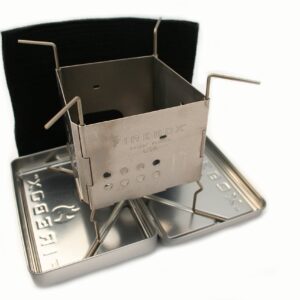 Firebox Ultralight Titanium Nano Stove G2 + X-Case Kit - Wood Burning/Multi Fuel - Folding Camp/Bushcraft