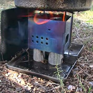 Firebox Ultralight Titanium Nano Stove G2 + X-Case Kit - Wood Burning/Multi Fuel - Folding Camp/Bushcraft