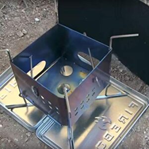 Firebox Ultralight Titanium Nano Stove G2 + X-Case Kit - Wood Burning/Multi Fuel - Folding Camp/Bushcraft