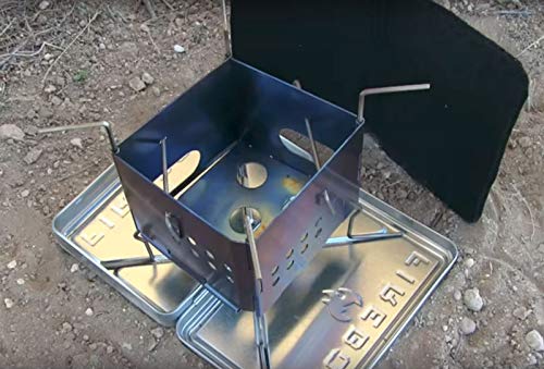 Firebox Ultralight Titanium Nano Stove G2 + X-Case Kit - Wood Burning/Multi Fuel - Folding Camp/Bushcraft