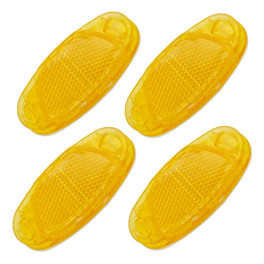 Labewin Bicycle Wheel Spoke Reflectors for Mountain Bike Road Bike Decoration Safe Warning 4pcs Yellow Oval