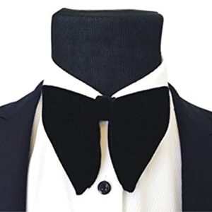 Black Velvet Bow Ties Mens Pre-Tied Satin Formal Tuxedo Big Bowtie Oversized Bow Knot, 1, Medium