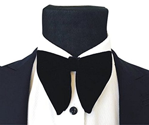 Black Velvet Bow Ties Mens Pre-Tied Satin Formal Tuxedo Big Bowtie Oversized Bow Knot, 1, Medium