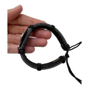 Exotic & Trendy, Jewelry, Books and More Yin Yang Leather Bracelet Yin Yang Bracelet Tai-chi Symbol Tao Bracelet Feng Shui (Black S1)