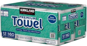 kirkland signature premium big roll paper towels 12-roll, 160 sheets per roll