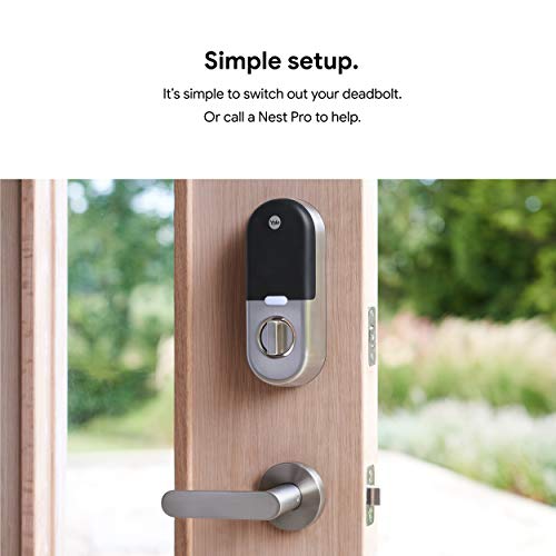 Google Nest x Yale Lock - Tamper-Proof Smart Lock for Keyless Entry - Keypad Deadbolt Lock for Front Door - Oil Rubbed Bronze