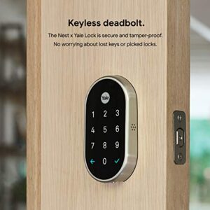 Google Nest x Yale Lock - Tamper-Proof Smart Lock for Keyless Entry - Keypad Deadbolt Lock for Front Door - Oil Rubbed Bronze