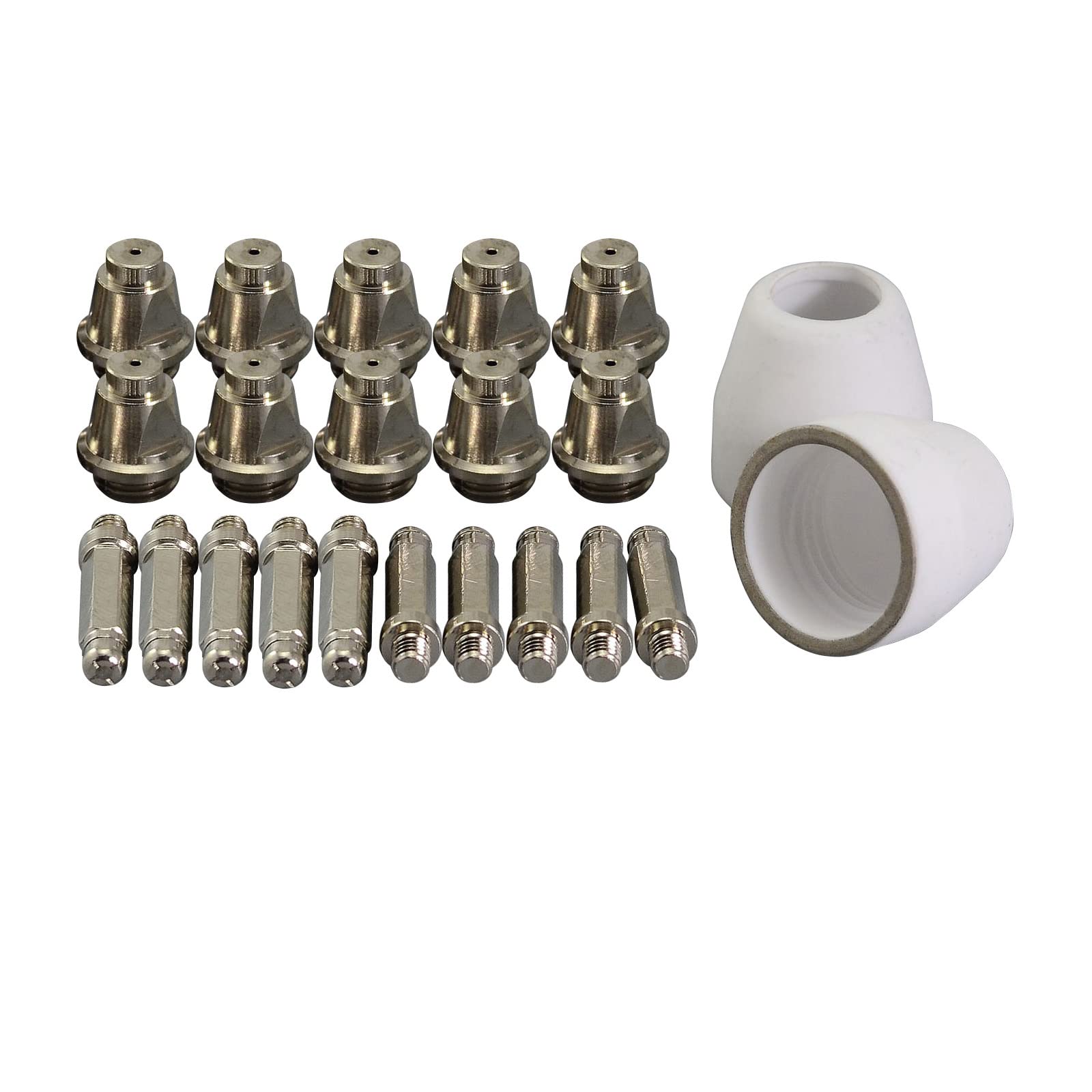 RIVERWELD Plasma Electrode Tip Nozzle Shroud Ceramic Cup Fit Miller APT3000 And OTC M3000 Plasma Cutter 22pcs