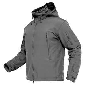 mens waterproof jacket mens winter coat windproof jacket tactical jackets rain jacket winter jacket softshell jacket for men grey xl