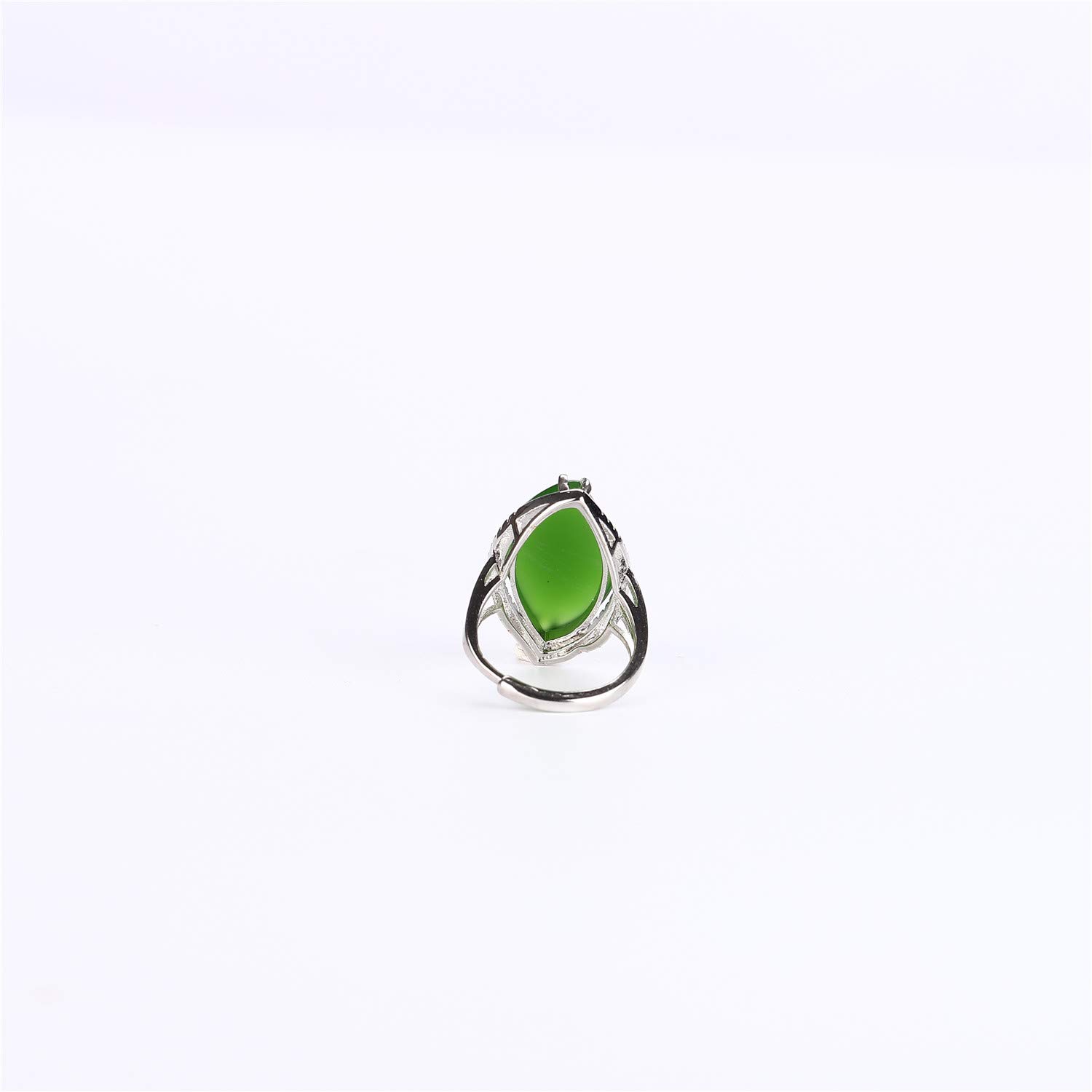 yigedan 925 Silver Natural Hetian Jade Ring Jasper Gemstone Jade Jewelry for Women