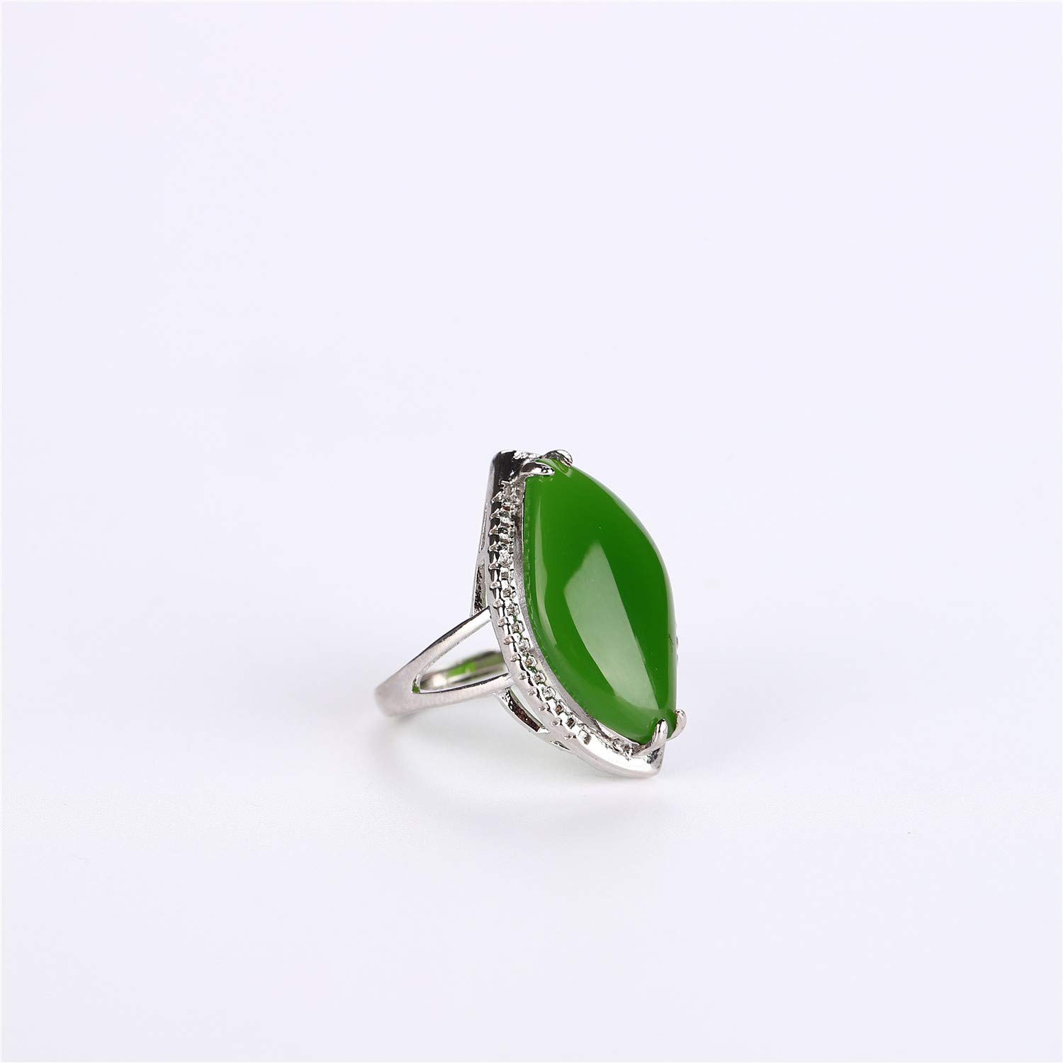 yigedan 925 Silver Natural Hetian Jade Ring Jasper Gemstone Jade Jewelry for Women