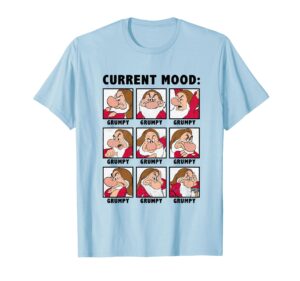 disney snow white current mood always grumpy graphic t-shirt