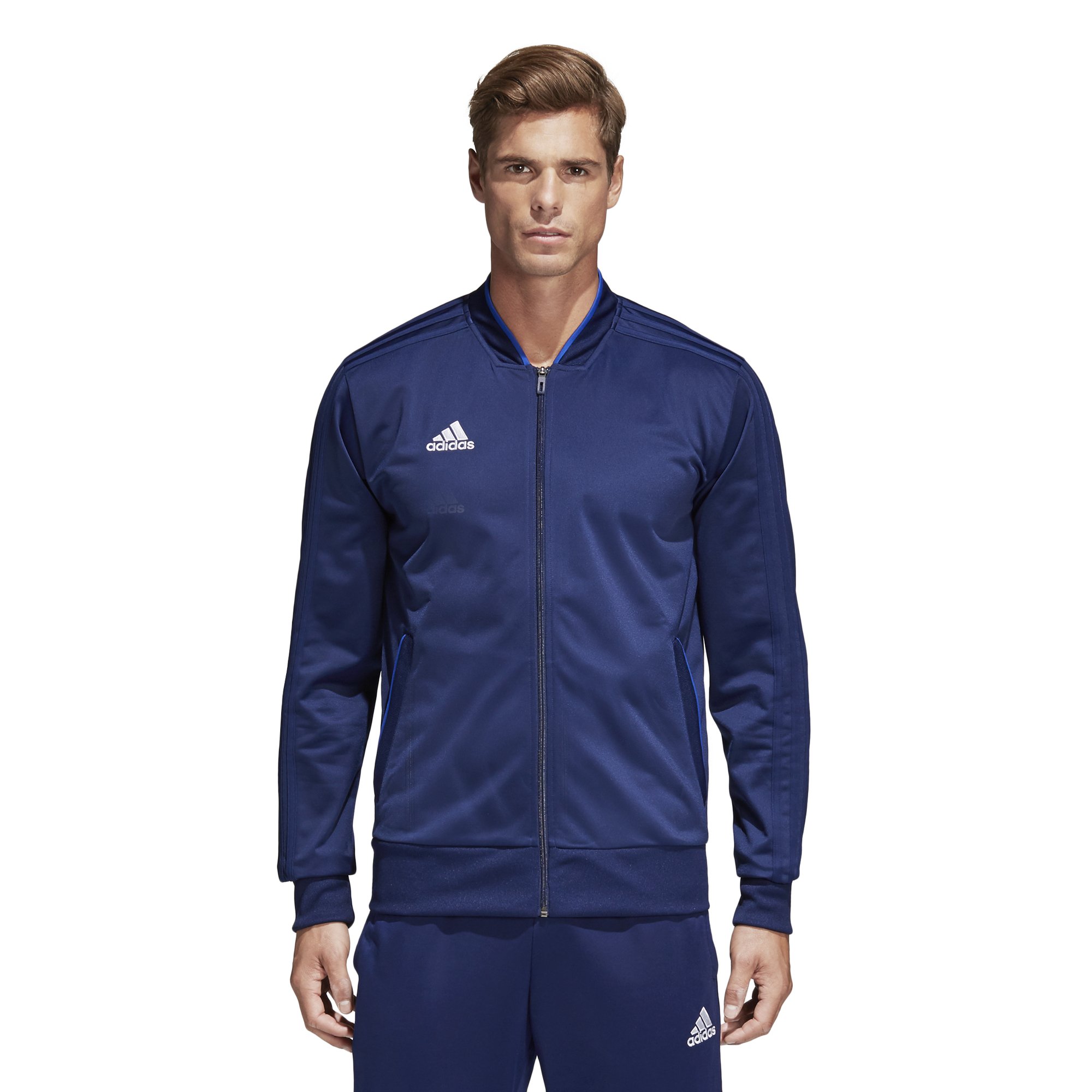 adidas Men's Condivo 18 Polyester Jacket Dark Blue/White X-Small